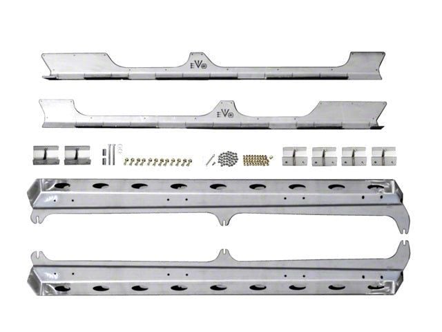 EVO Manufacturing Jeep Gladiator Bomber Rockers with Rockskins; Bare ...