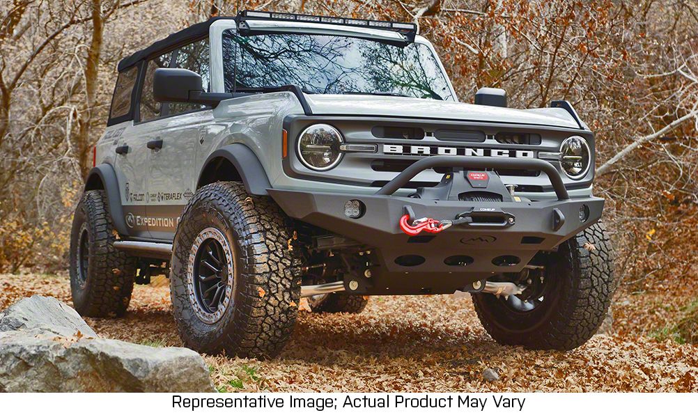 Expedition One Bronco Front Bumper with Center Hoop; Bare Metal FORD ...