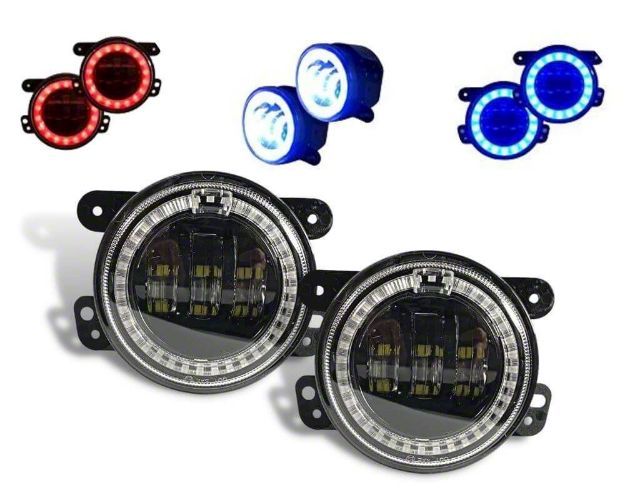 Extreme LED Frontier 4-Inch RGB LED Fog Light Kit with Adapters EX-HL-4 ...