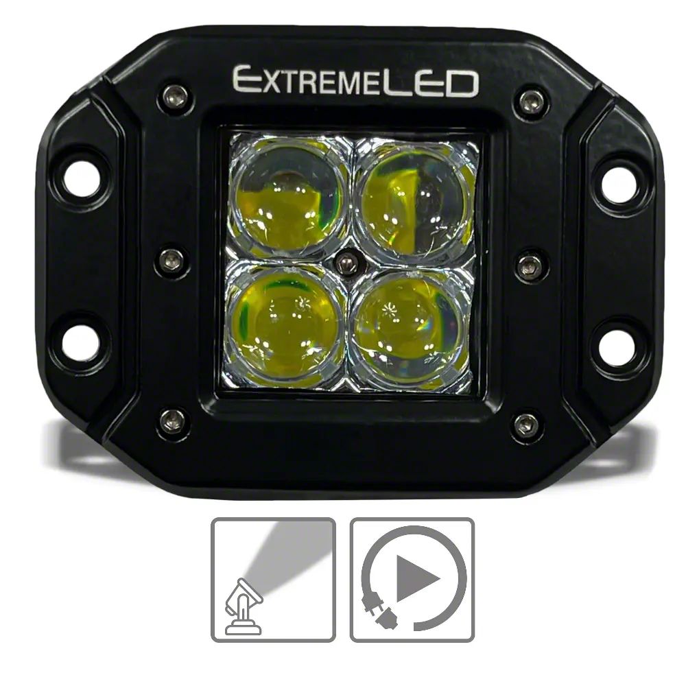 Extreme LED Jeep Gladiator 3-Inch Extreme Series Flush Mount LED Light ...