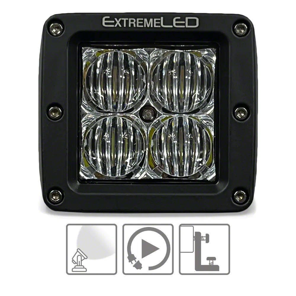 Extreme LED Jeep Wrangler 3-Inch Extreme Series CREE LED Light Pod ...