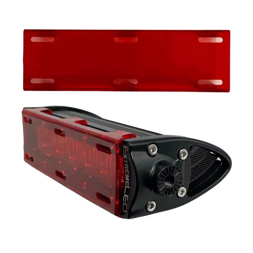 Extreme LED Jeep Wrangler 6-Inch Single Row Light Bar Cover; Red EX-CV ...
