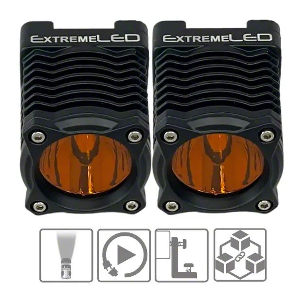 Extreme LED Jeep Wrangler Extreme Stackerz 2-Inch Modular Amber LED ...