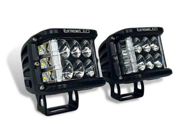 Extreme LED Jeep Wrangler Side Shooter LED Light Pods EX-P2-2DS-03-SS ...