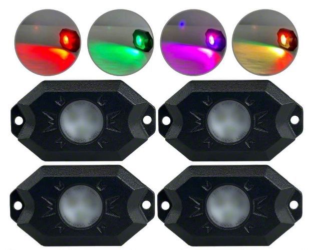 Extreme LED Tacoma RGB LED Rock Light Kit; 4-Pack EX-RK-15W-04-RGB ...
