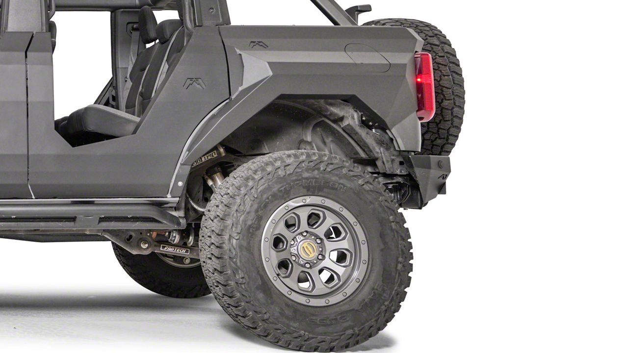 Fab Fours Bronco Rear Fenders; Matte Black FB2001-1 (21-25 Bronco 4 ...