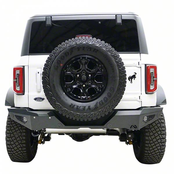 Fab Fours Bronco Standard Rear Bumper; Bare Steel FB21-Y5252-B (21-25 ...