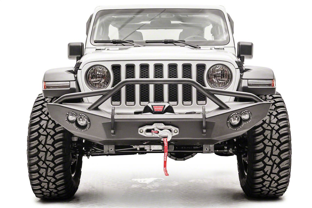 Fab Fours Jeep Gladiator Lifestyle Winch Front Bumper with Pre-Runner ...