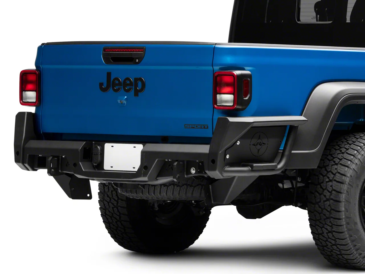 Fab Fours Jeep Gladiator Rear Bumper; Matte Black JT20-Y1950-1 (20-26 ...