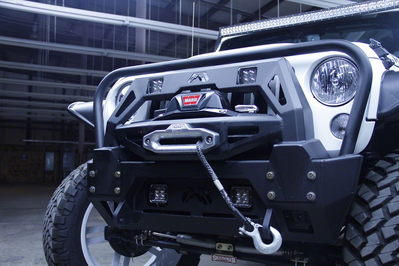 Fab Fours Jeep Wrangler Full Metal Jacket Full Winch Modifier; Bare ...