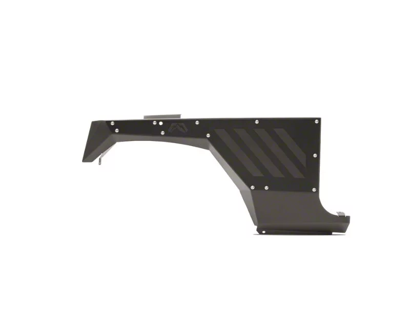 Fab Fours Jeep Wrangler Front Wide Fender Flares; Matte Black JK1006-1 ...