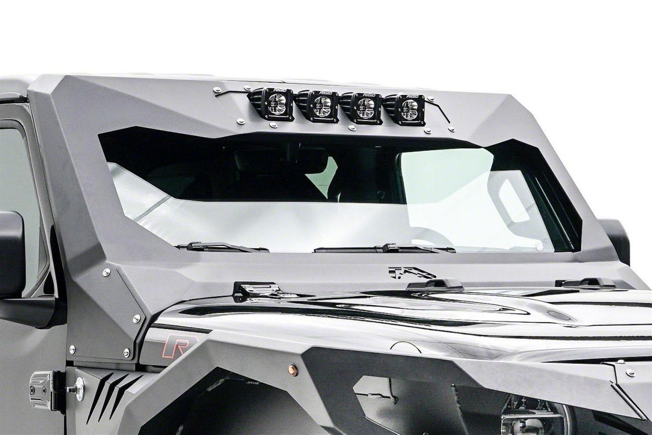 Fab Fours Jeep Wrangler ViCowl Windshield Protector Cube Light Insert ...