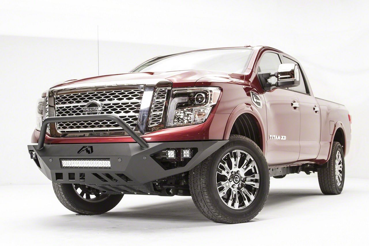 Fab Fours Titan XD Vengeance Front Bumper with Pre-Runner Guard; Matte ...