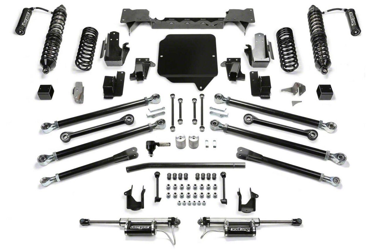 Fabtech Jeep Wrangler 5-Inch Crawler Coil-Over Suspension Lift Kit with ...