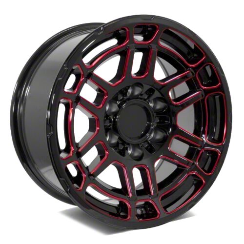 Factory Style Wheels Tacoma 2022 Tac Pro Style Gloss Black Red Milled 6 ...