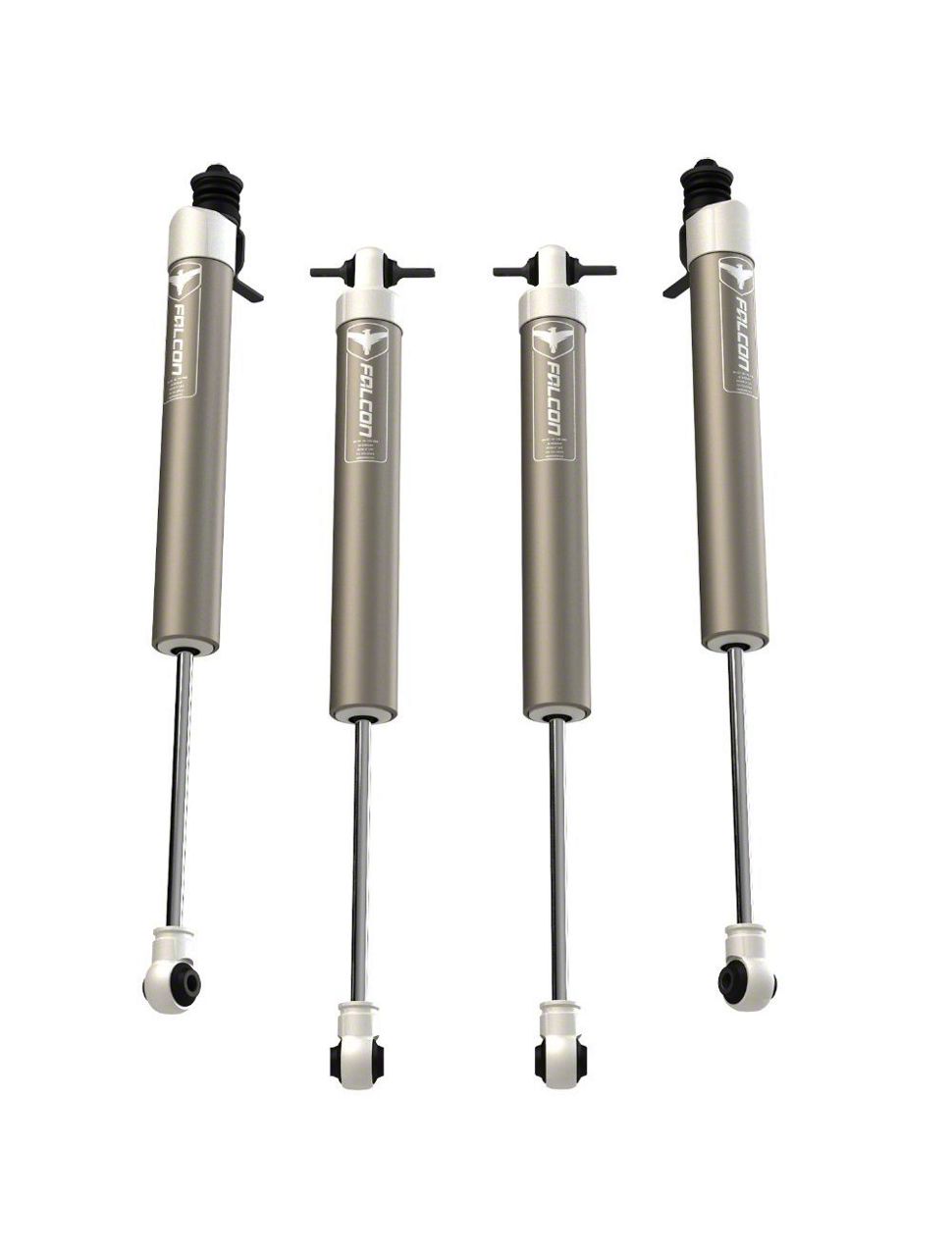 Falcon Shocks Jeep Wrangler 1.1 Monotube Front and Rear Shocks for 3 to ...