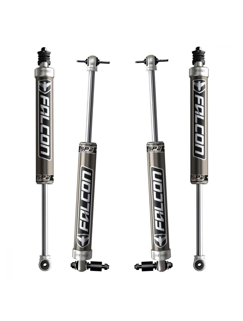 Falcon Shocks Jeep Wrangler SP2 2.1 Monotube Front and Rear Shocks for ...