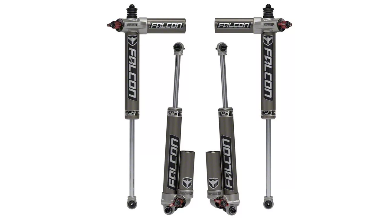 Falcon Shocks Jeep Wrangler SP2 3.3 Fast Adjust Piggyback Front and ...