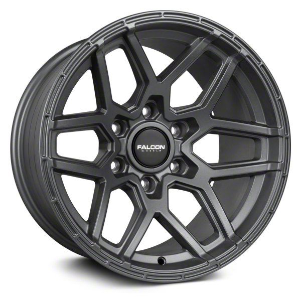 Falcon Wheels Toyota 4-Runner T9 Atlas Series Full Matte Gunmetal 6-Lug ...