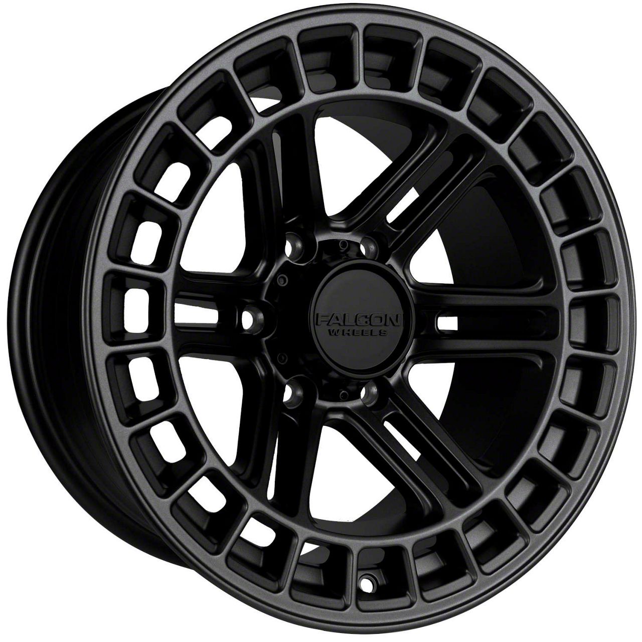 Falcon Wheels Toyota 4-Runner T5 Series Full Matte Black 6-Lug Wheel ...