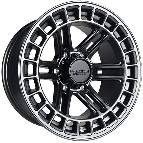 Falcon Wheels Toyota 4-Runner T5 Series Full Matte Gunmetal 6-Lug Wheel ...