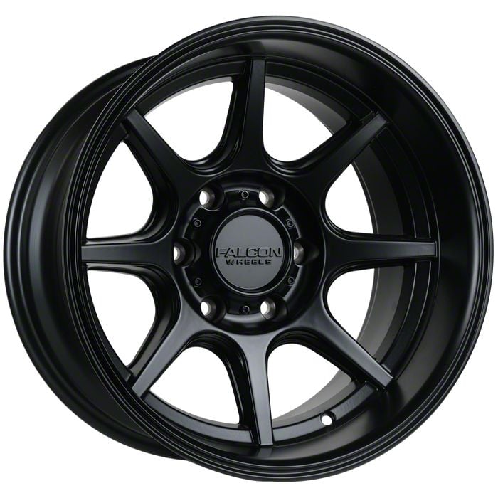 Falcon Wheels Tacoma T8 Seeker Series Full Matte Black 6-Lug Wheel ...