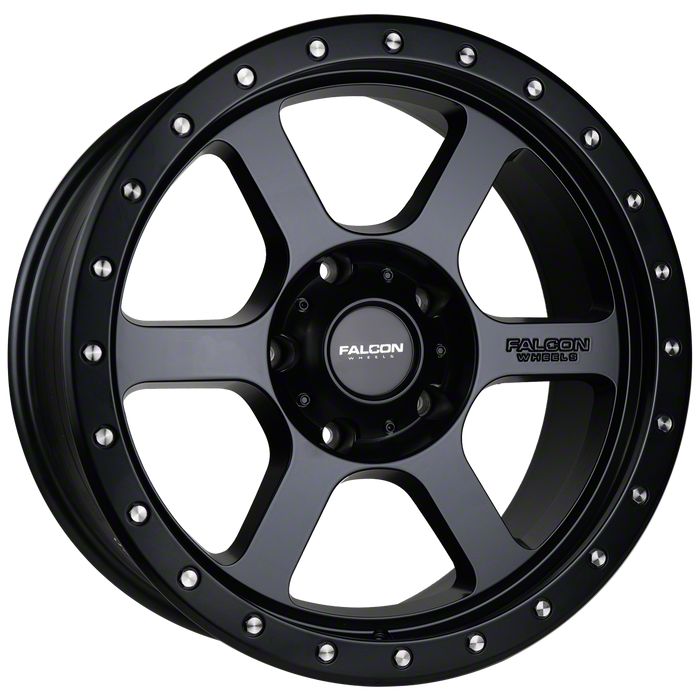 Falcon Wheels Tundra T1 Series Full Matte Black 5-Lug Wheel; 20x9; 0mm ...