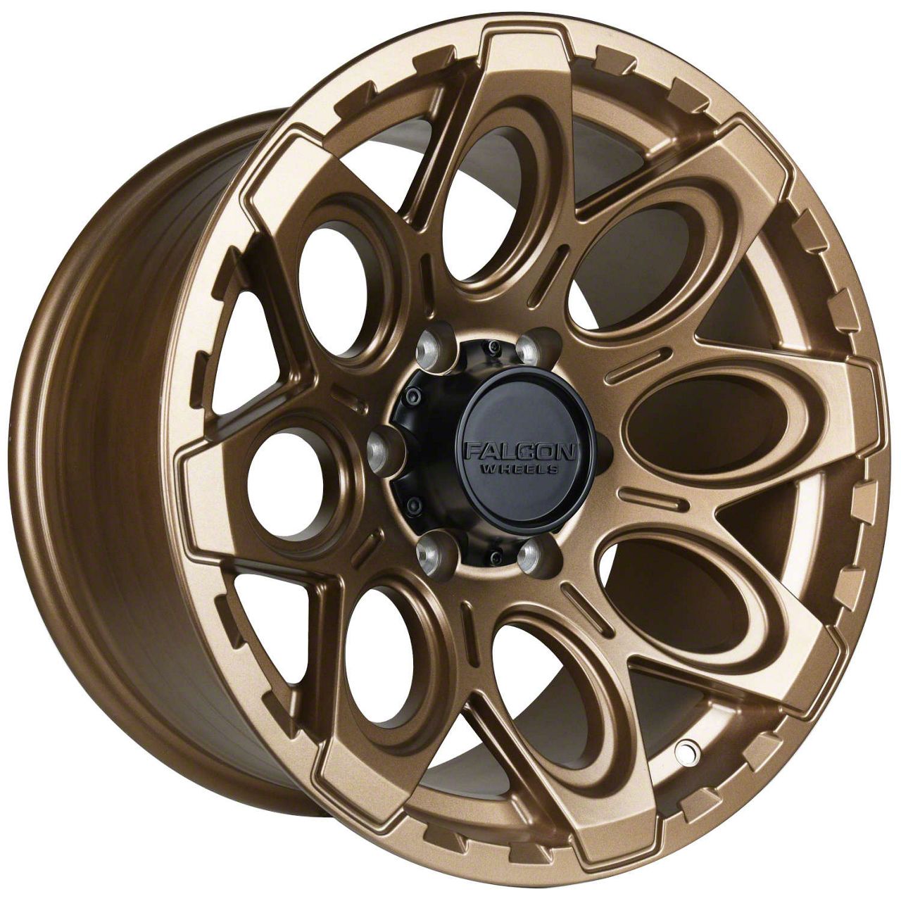 Falcon Wheels Tundra T6 Series Full Matte Bronze 6-Lug Wheel; 17x9 ...
