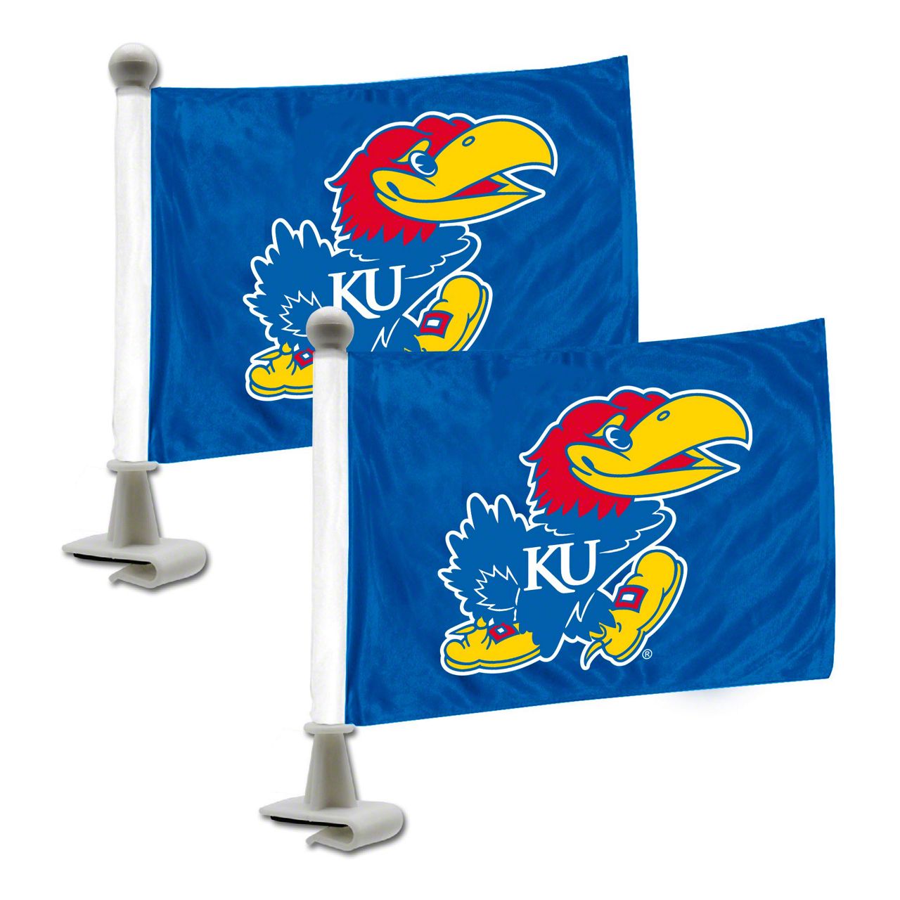 Bronco Ambassador Flags with University of Kansas Logo; Blue (Universal ...