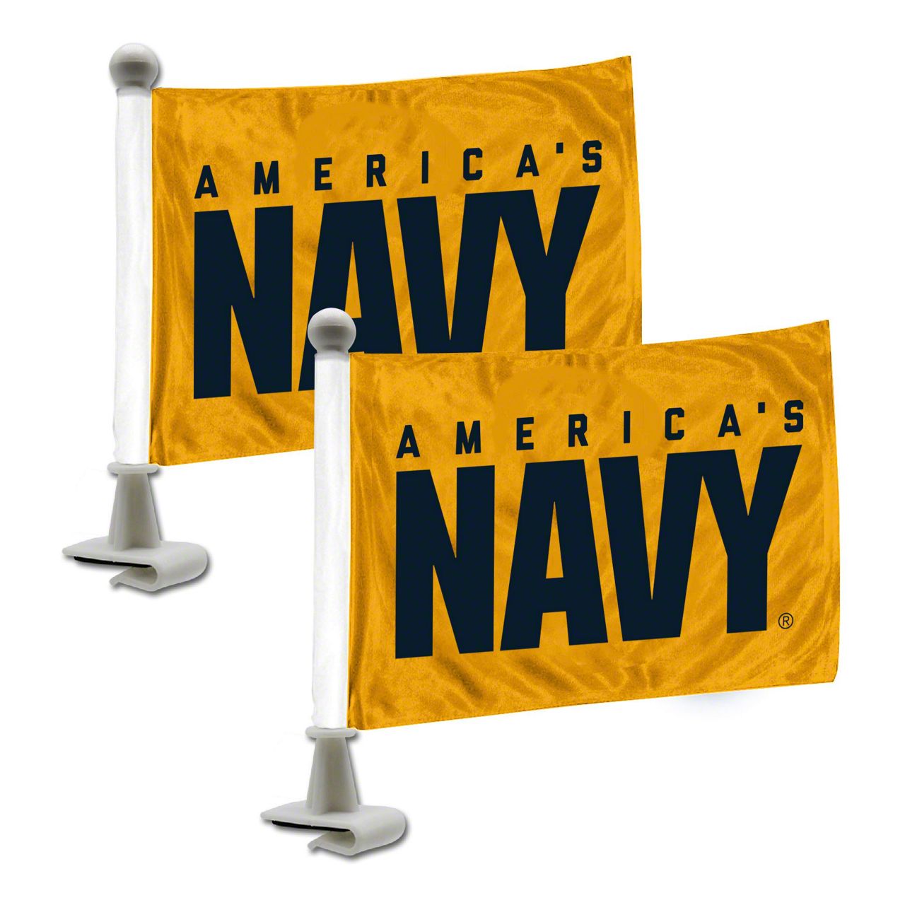 Bronco Ambassador Flags with U.S. Navy Logo; Yellow (Universal; Some ...