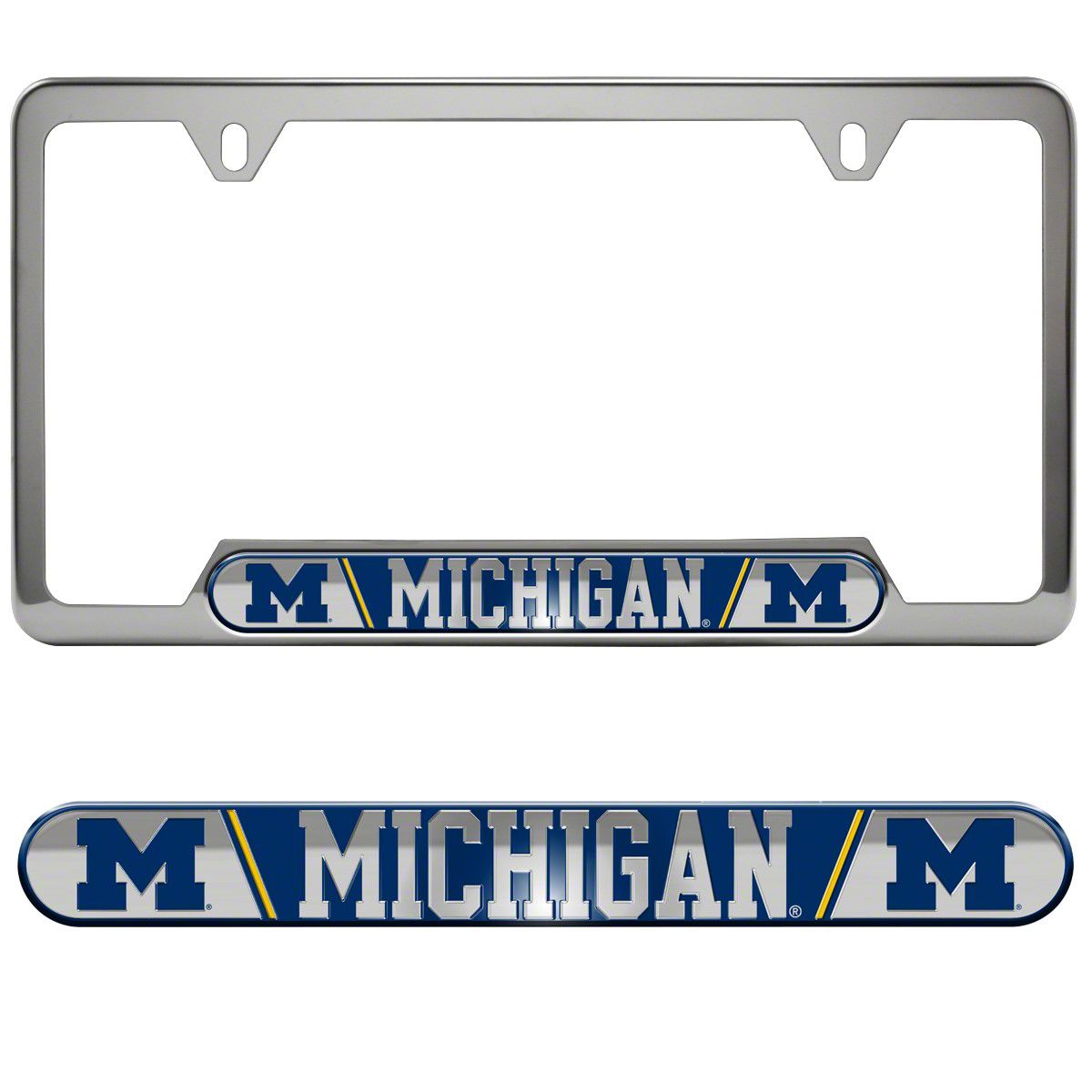 Bronco Embossed License Plate Frame with University of Michigan Logo ...