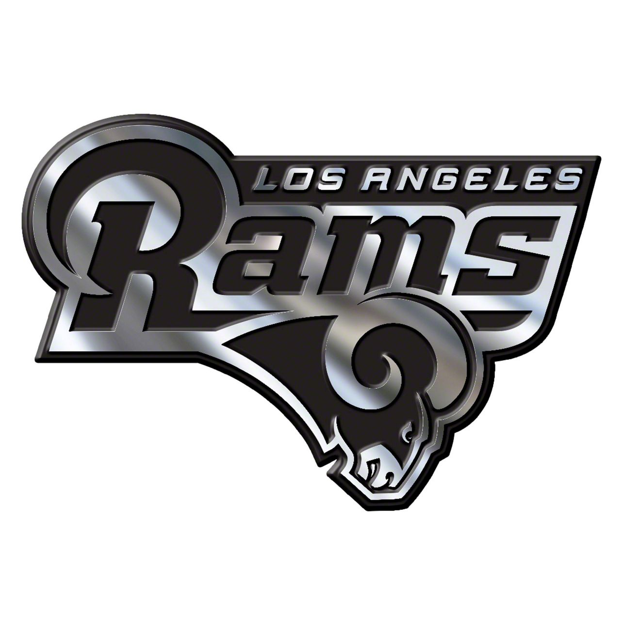 Bronco Los Angeles Rams Molded Emblem; Chrome (Universal; Some ...