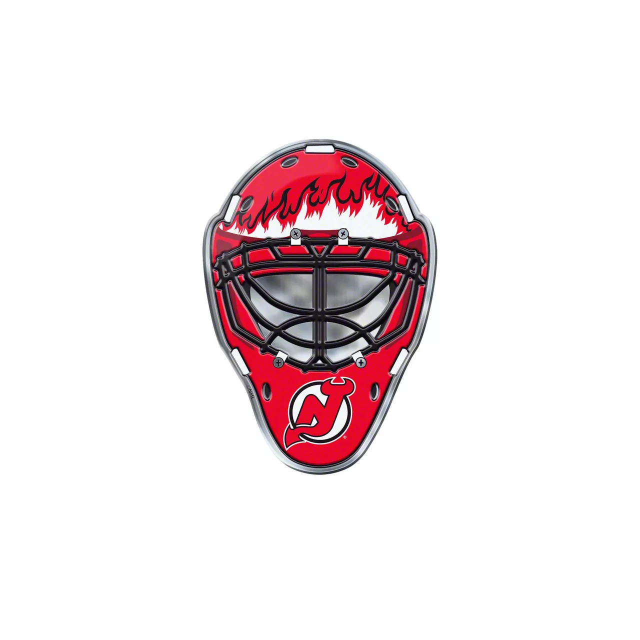 Bronco New Jersey Devils Embossed Helmet Emblem; Red and Black ...