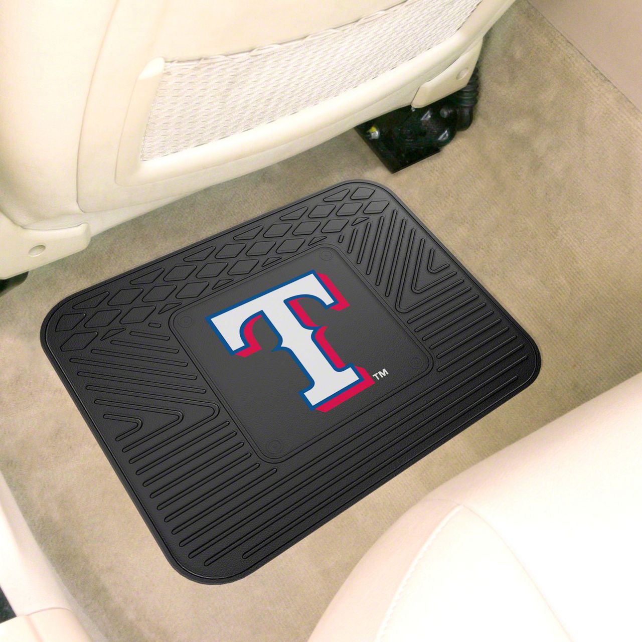 Bronco Utility Mat with Texas Rangers Logo; Black (Universal; Some ...