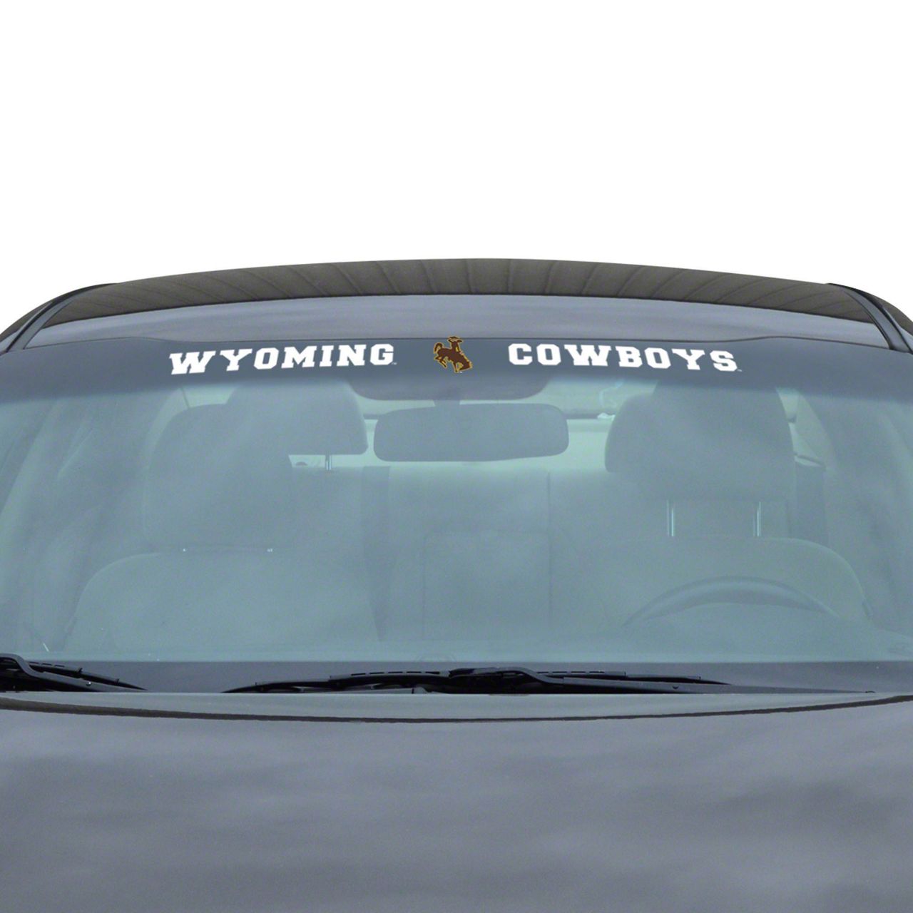 Bronco Windshield Decal with University of Wyoming Logo; White ...