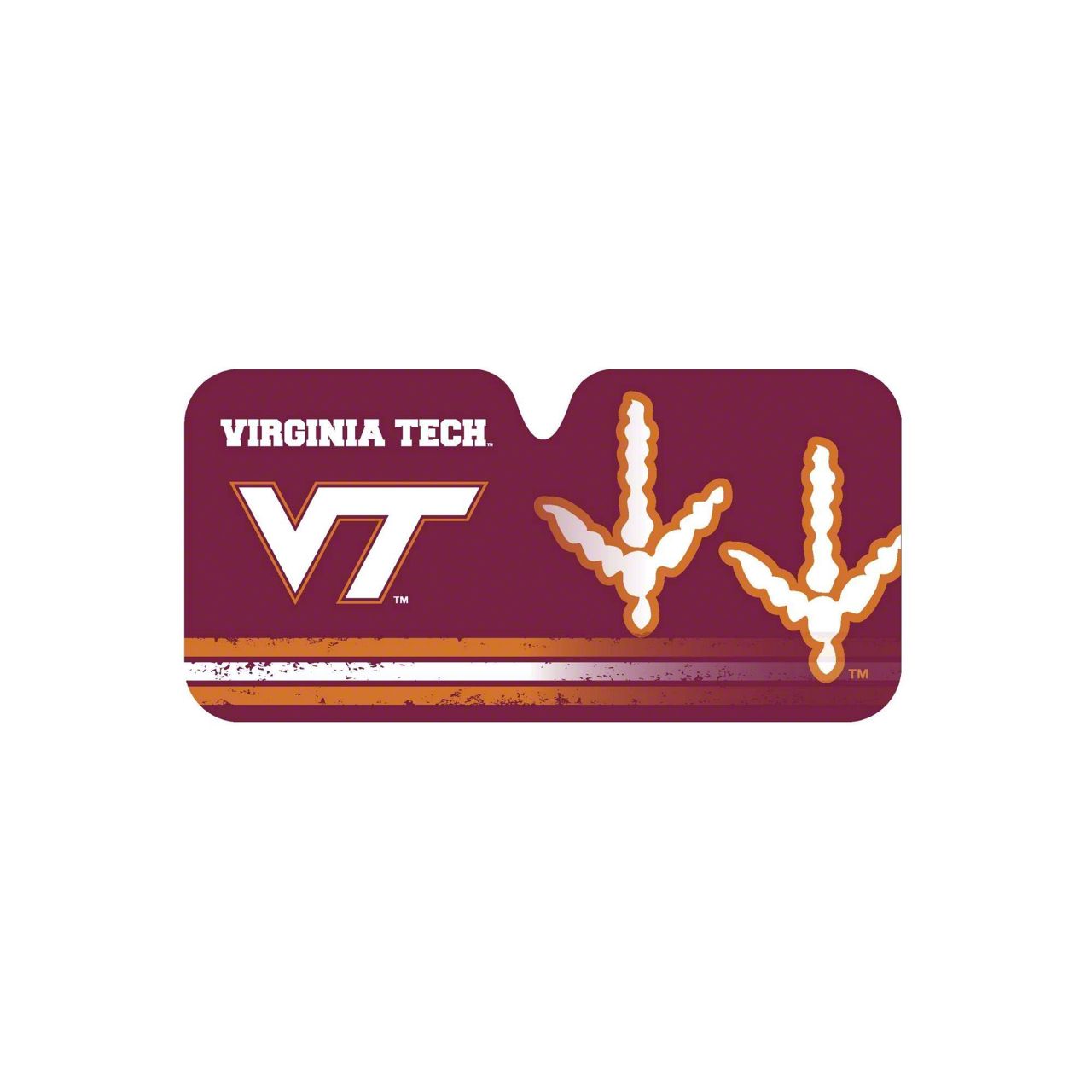 Bronco Windshield Sun Shade with Virginia Tech Logo; Maroon (Universal ...