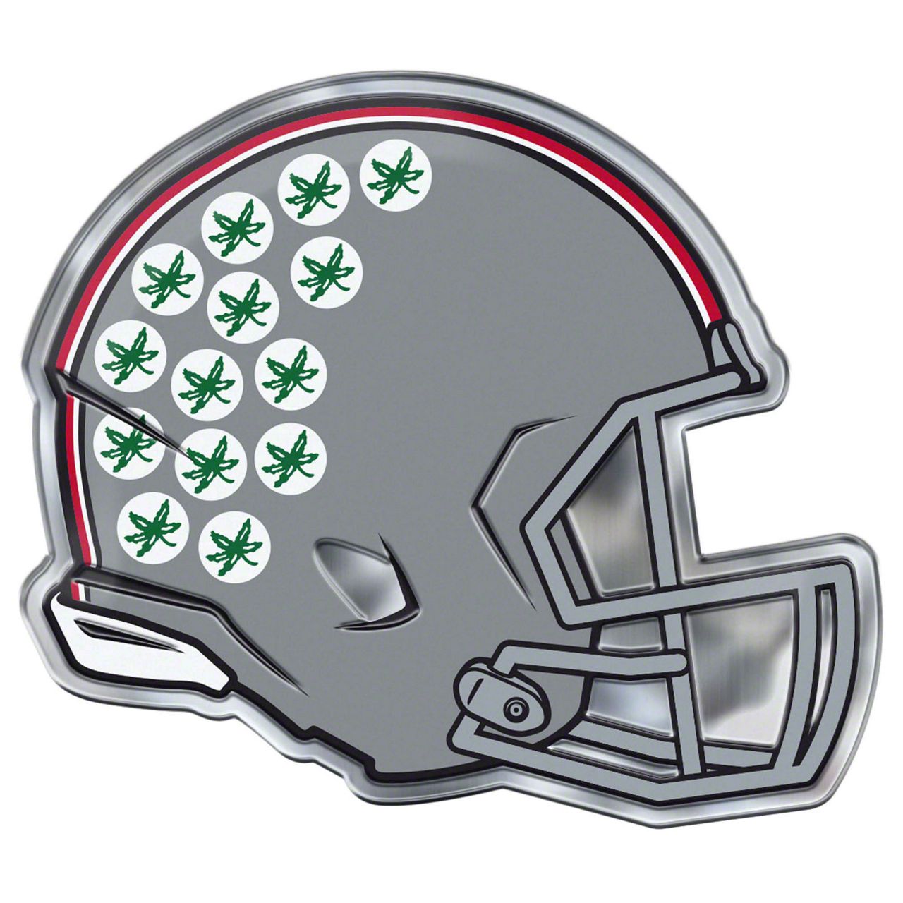Jeep Gladiator Ohio State University Embossed Helmet Emblem; Green, Red ...