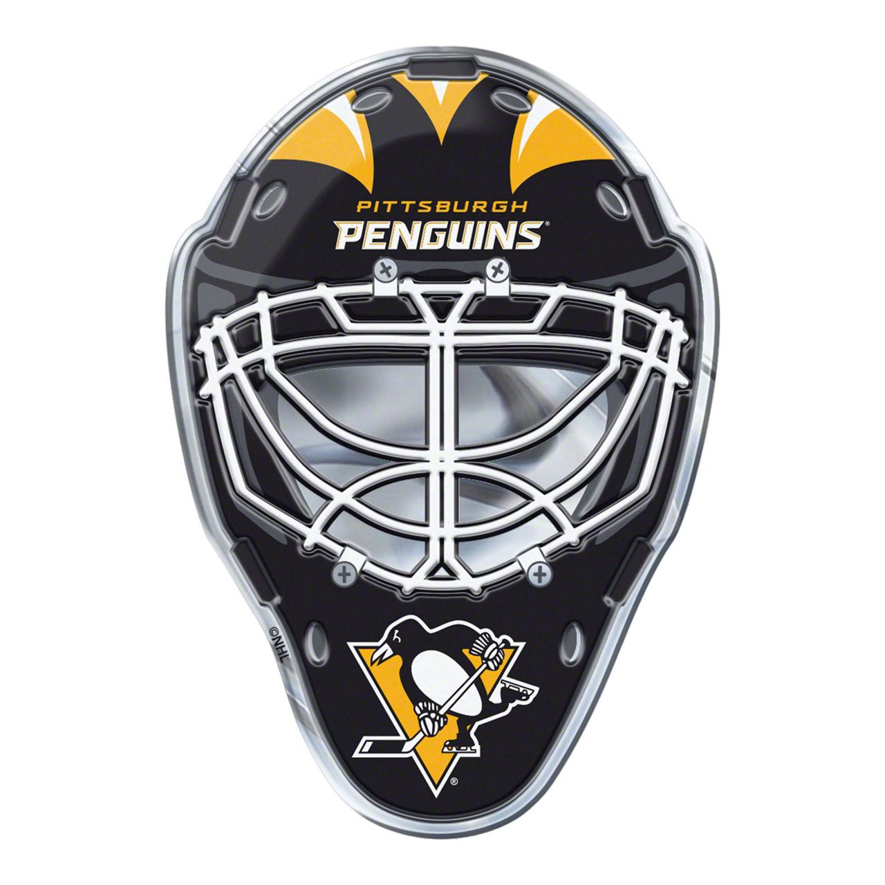 Jeep Gladiator Pittsburgh Penguins Embossed Helmet Emblem; Yellow and ...