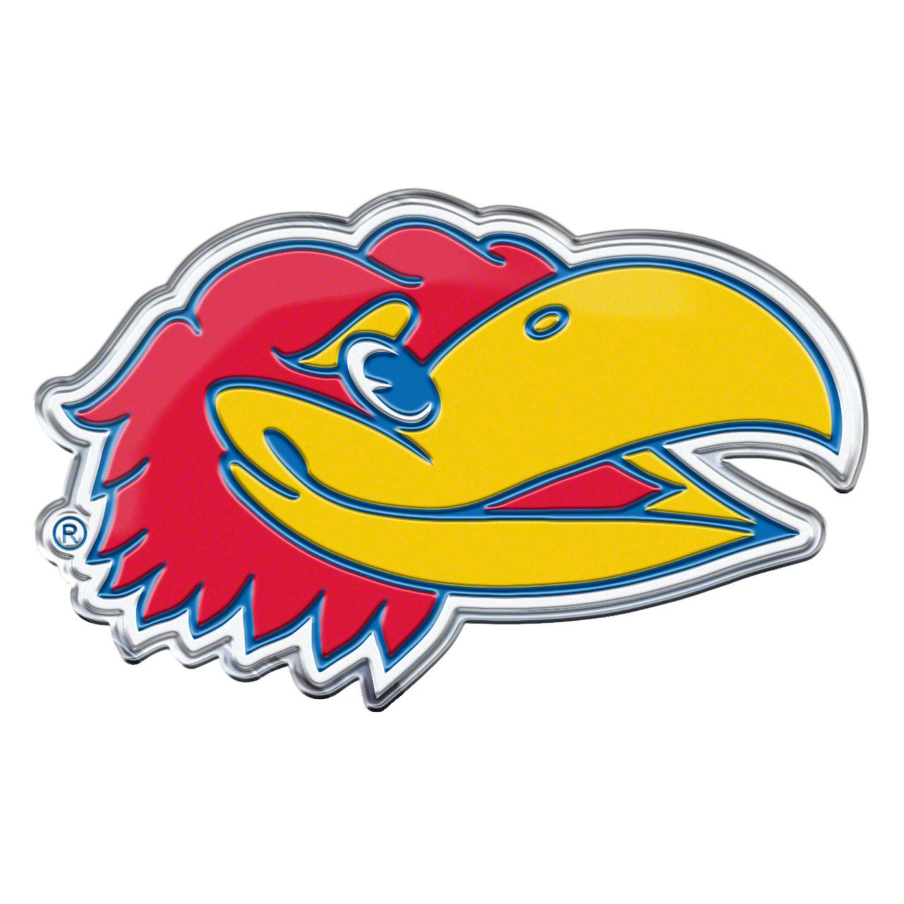Jeep Gladiator University of Kansas Embossed Emblem; Red and Yellow ...