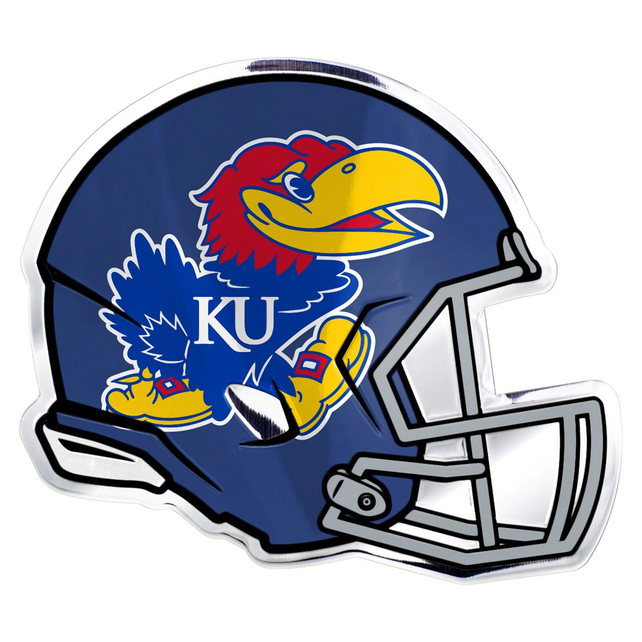 Jeep Gladiator University of Kansas Embossed Helmet Emblem; Blue and ...