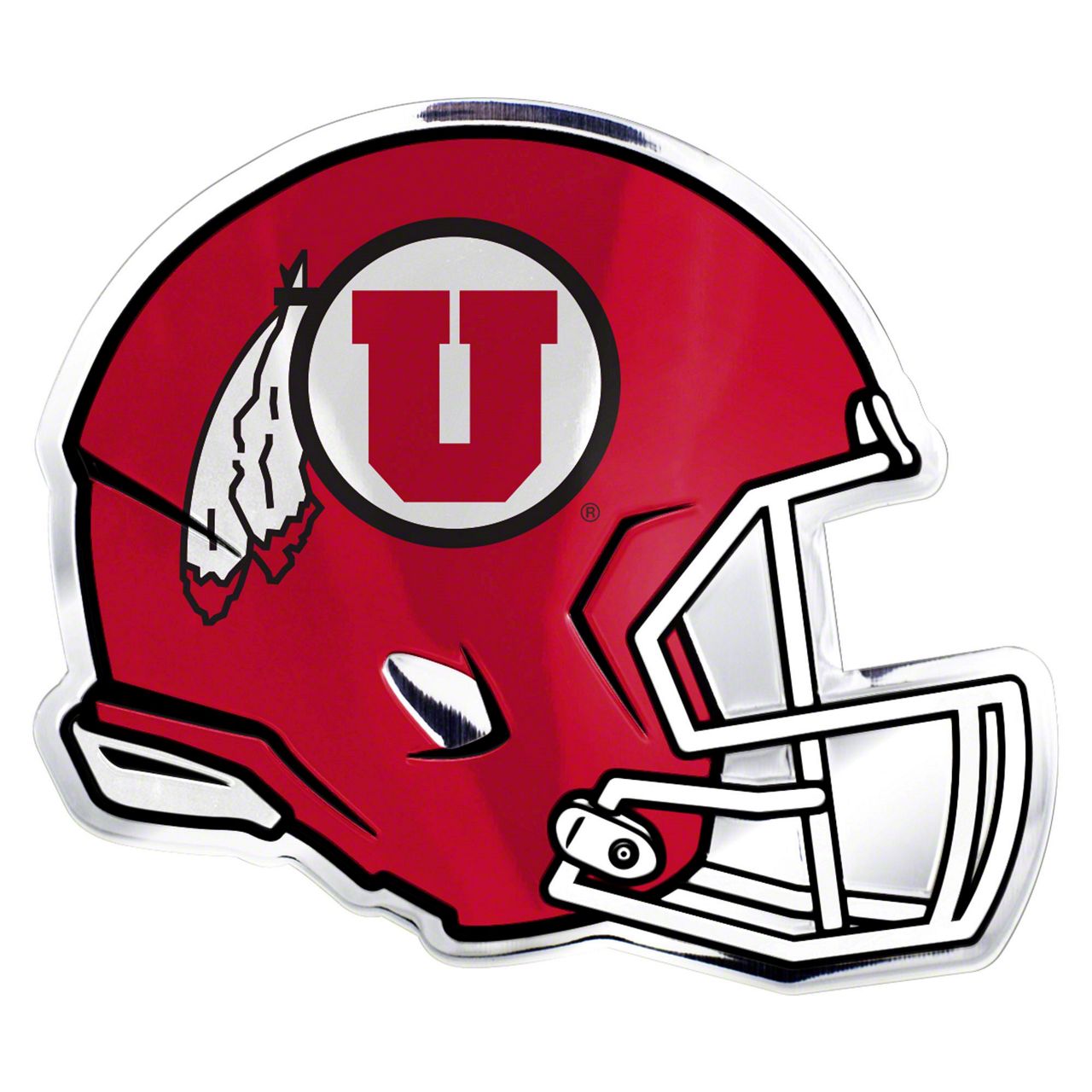Jeep Gladiator University of Utah Embossed Helmet Emblem; Red ...