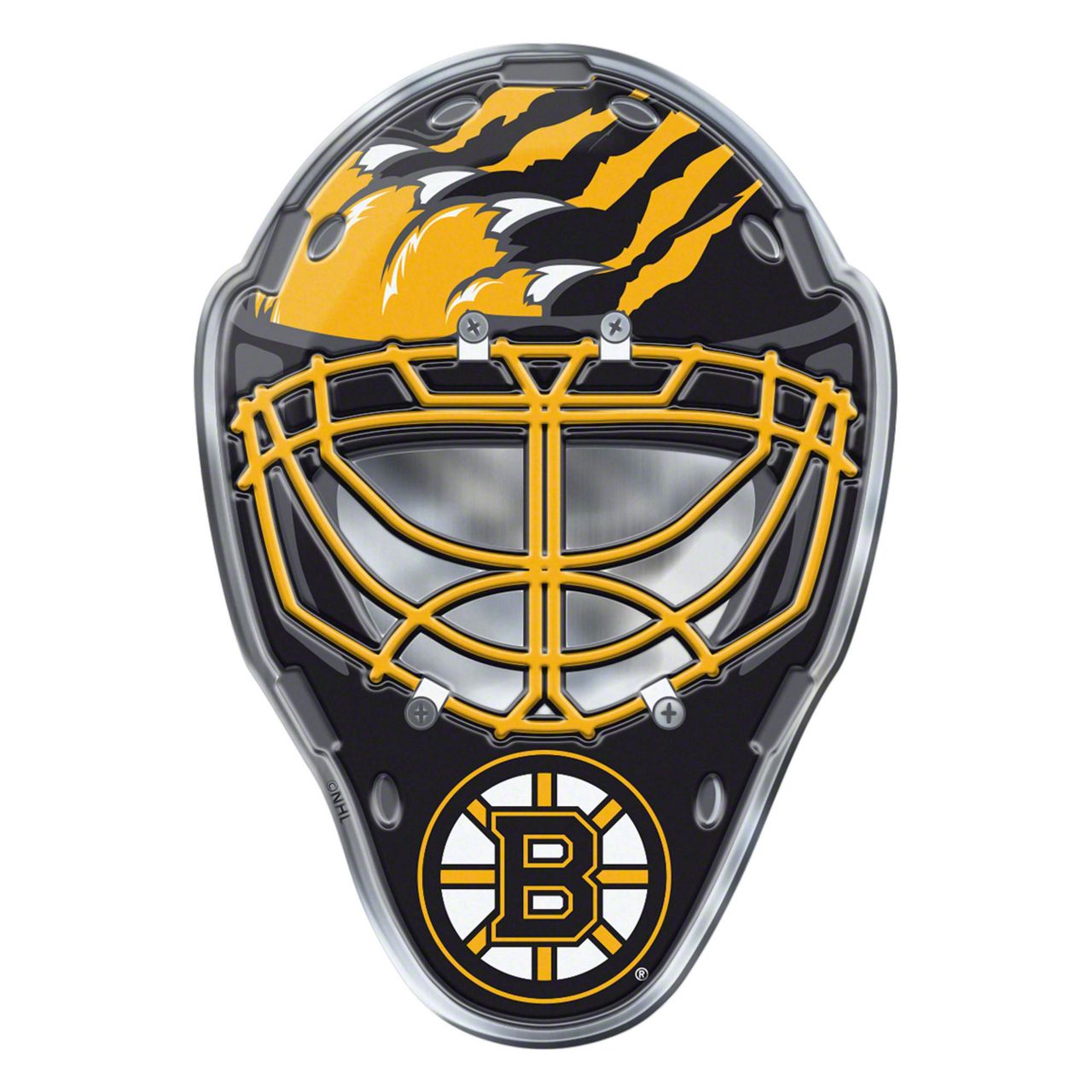 Jeep Wrangler Boston Bruins Embossed Helmet Emblem; Yellow and Black ...