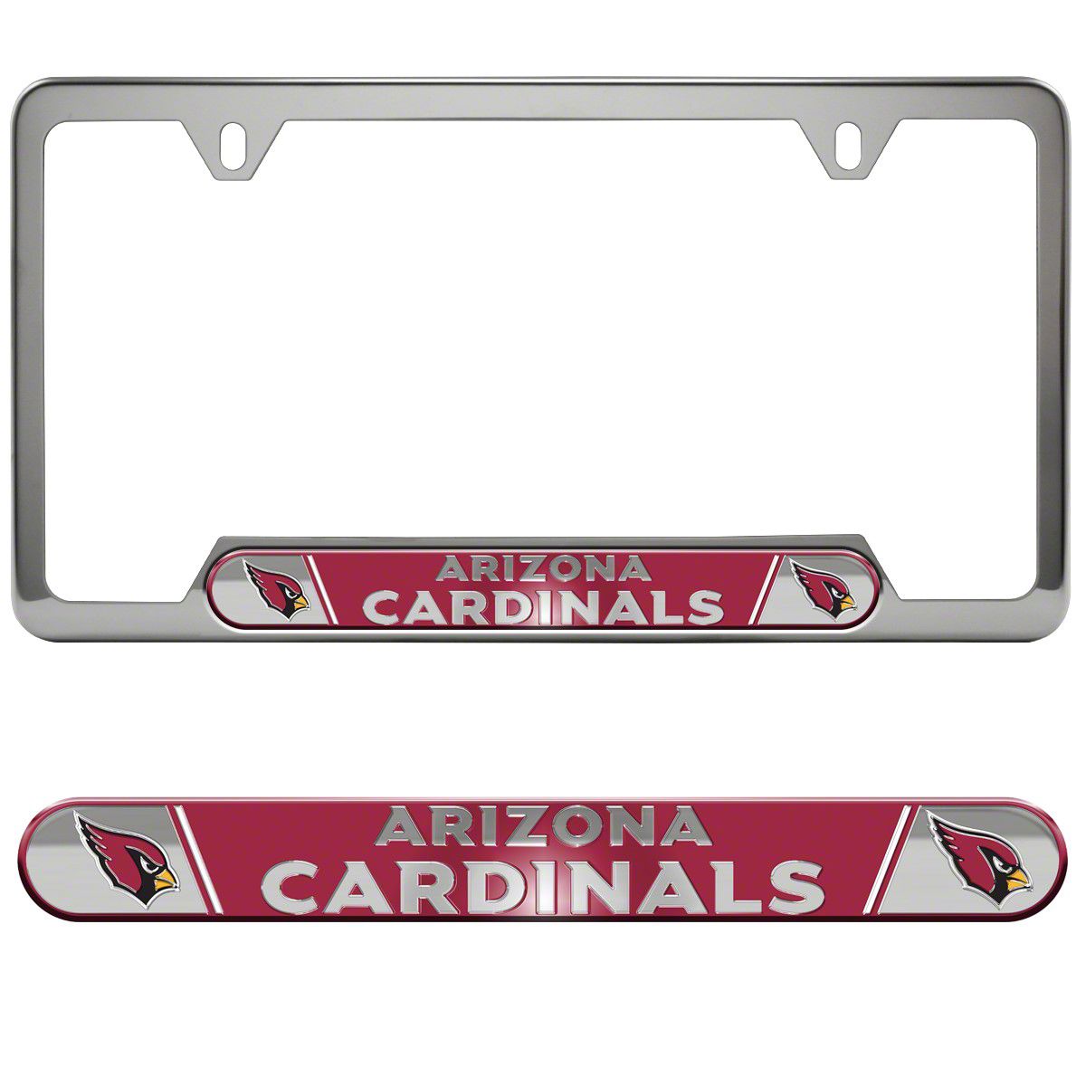 Jeep Wrangler Embossed License Plate Frame with Arizona Cardinals Logo ...