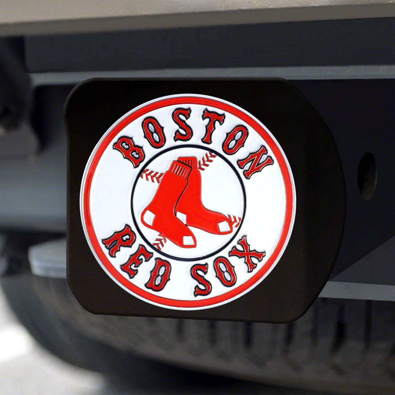 Universal XT Hitch Cover with Boston Red Sox Logo; Black (Universal ...