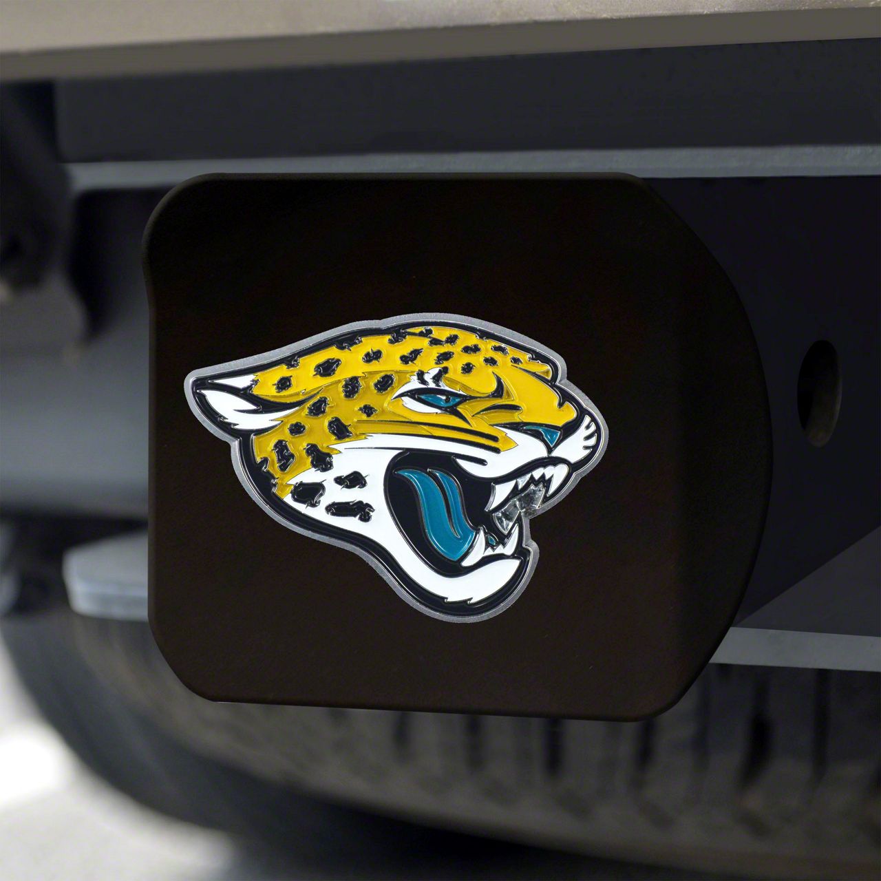 Universal XT Hitch Cover with Jacksonville Jaguars Logo; Teal (Universal; Some Adaptation May Be ...