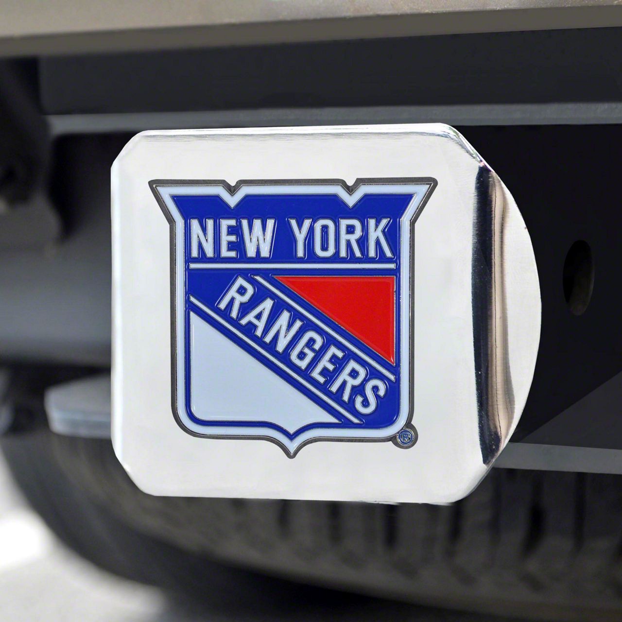 Universal XT Hitch Cover with New York Rangers Logo; Chrome (Universal ...