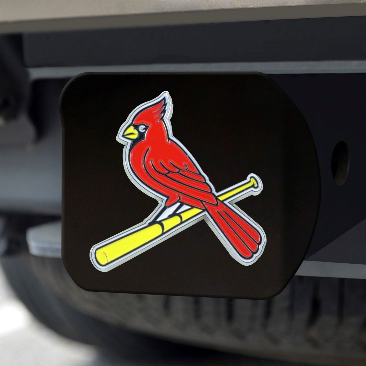 Universal XT Hitch Cover with St. Louis Cardinals Logo; Black ...