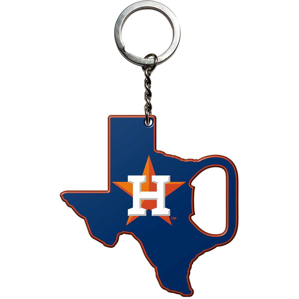 Jeep Wrangler Keychain Bottle Opener with Houston Astros Logo; Blue and ...