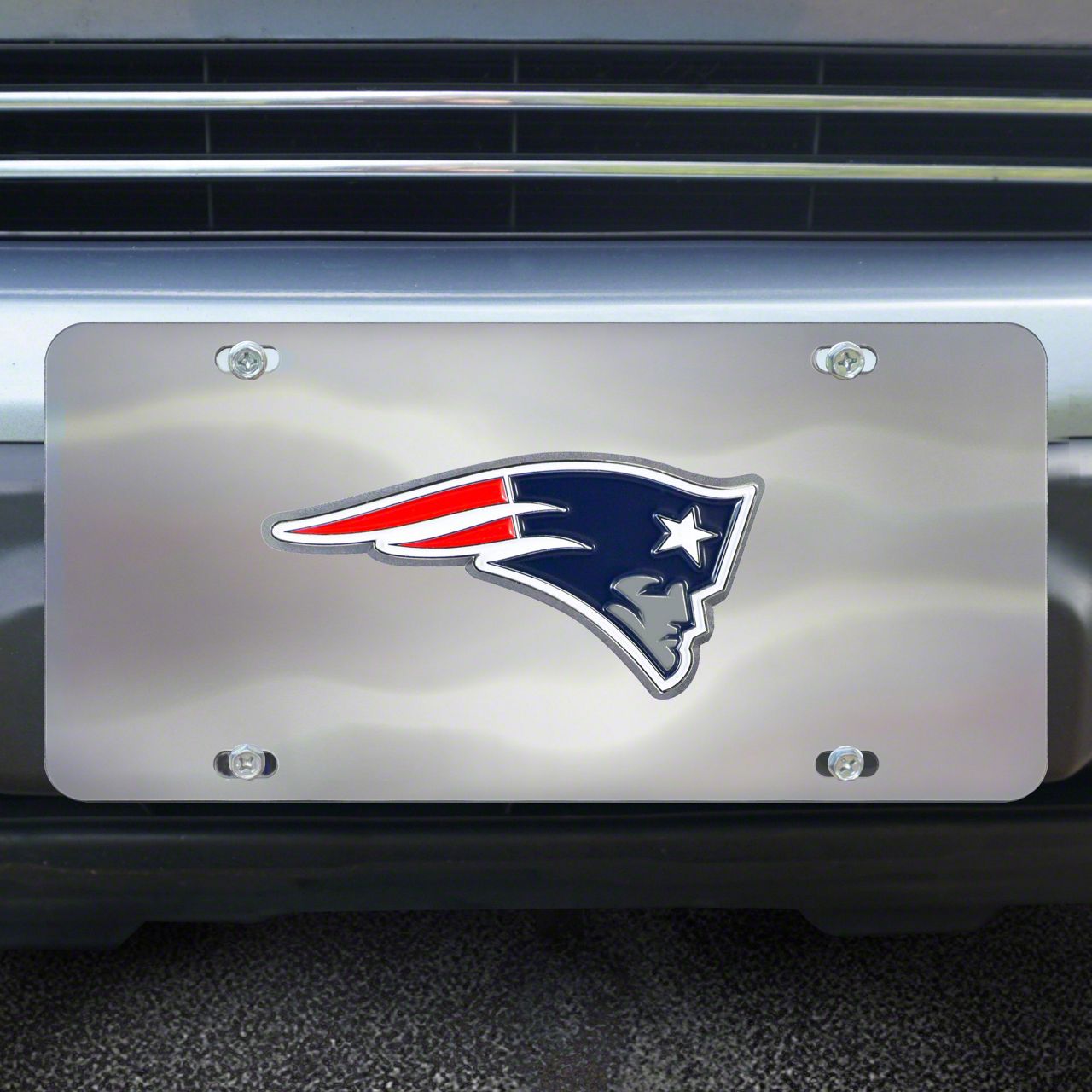 Jeep Wrangler License Plate with New England Patriots Logo; Stainless ...