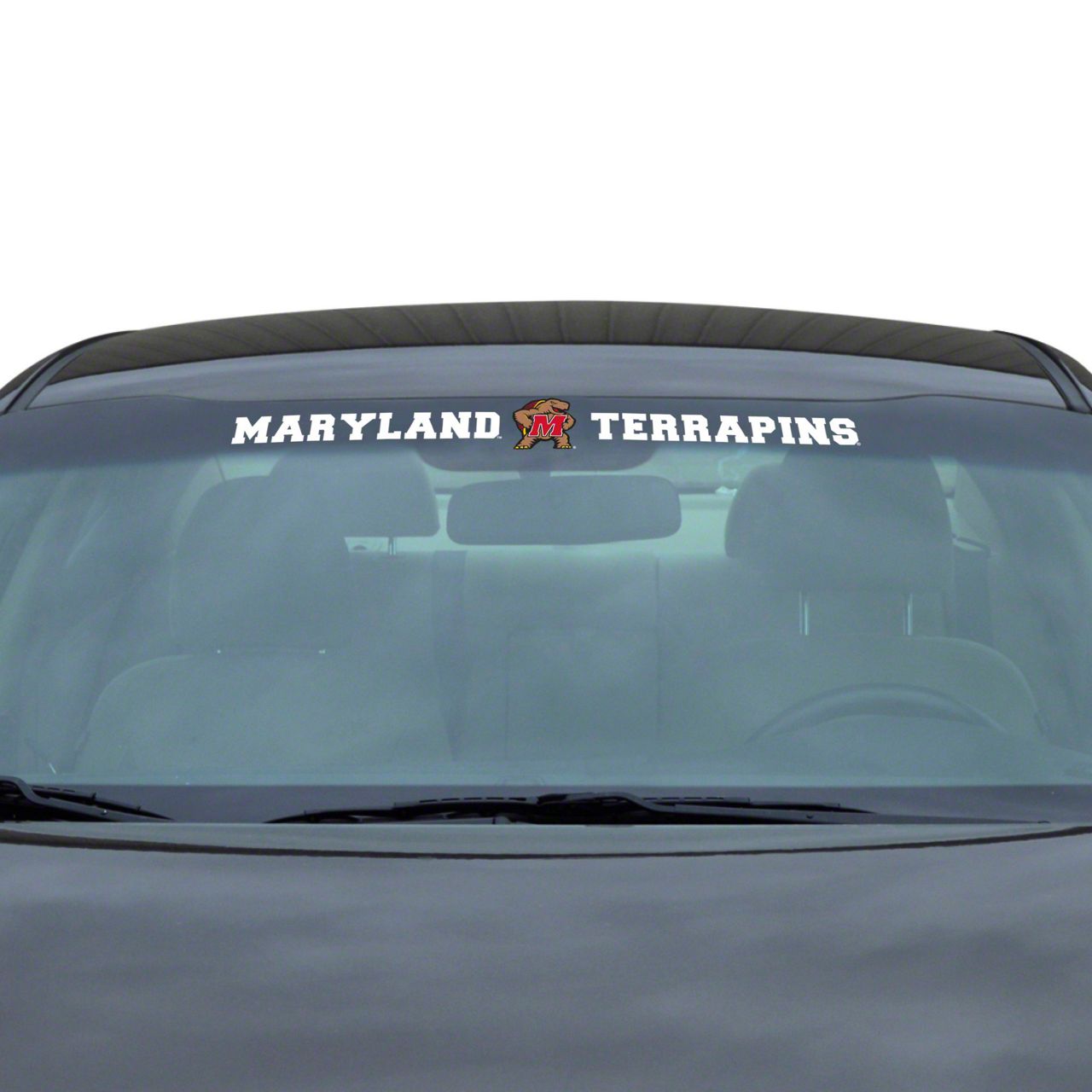 Jeep Wrangler Windshield Decal with University of Maryland Logo; White ...